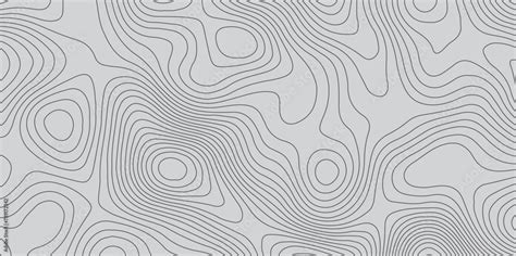 Abstract Gray Topography Contour Map Background Design Geometric Black