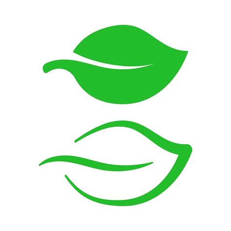 Two Green Leaves Free Vector