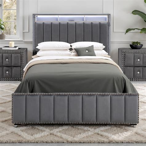 Farese Dark Gray Bed Furniture Of America Furniture Cart