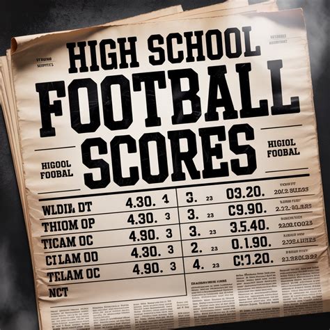 High School Football Scores Your Ultimate Guide To Tracking The Game