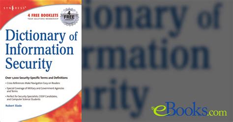 Dictionary Of Information Security By Robert Slade Ebook