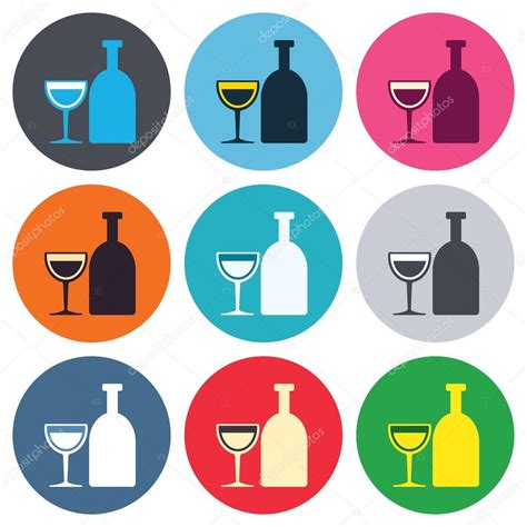 Alcohol sign icons Stock Vector by ©Blankstock 63393657