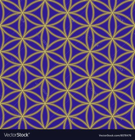 Colored Flower Of Life Sacred Geometry Pattern Vector Image
