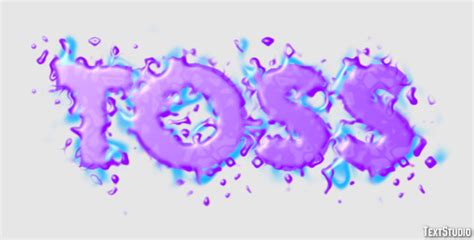 Toss Text Effect And Logo Design Word