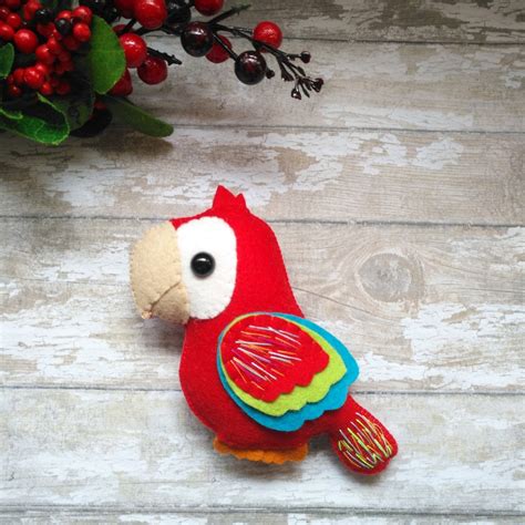 Felt Parrot Pattern Macaw Parrot Sewing Pattern Pdf Felt Bird Pattern