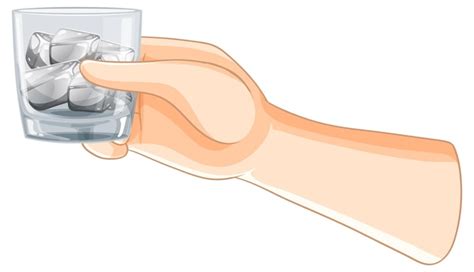 Ice Cubes In Glass Clip Art Free Vector Hand Holding Glass With Ice