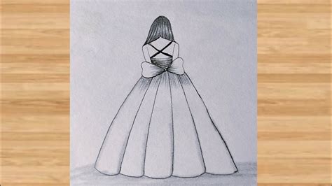 How To Draw A Cute Barbie Doll Drawing Backside Barbie Doll Drawing Pencil Drawing For