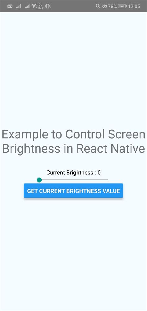 Control Device Brightness From React Native App About React
