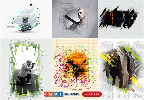 قوالب لعرض الصور بشكل إحترافي مبدعي الفوتوشوب دروس تصميم، ملحقات مجانية، خطوط عربية، قوالب