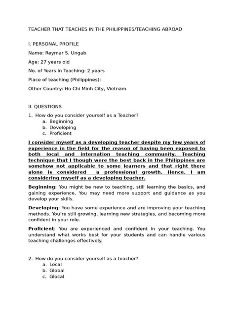 Educ 51 Interview Questions Pdf Learning Cognition