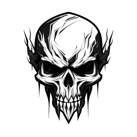 Horror Logo De La Calavera Dorada Vector De La Calaveras Logo De La