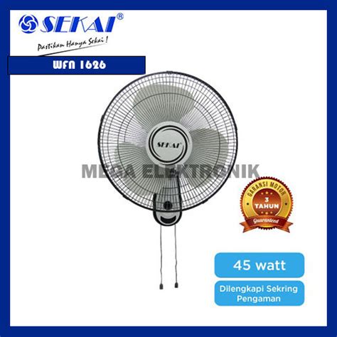 Sekai Wfn 1626 Wall Fan Kipas Angin Dinding 16 Inch Lazada Indonesia