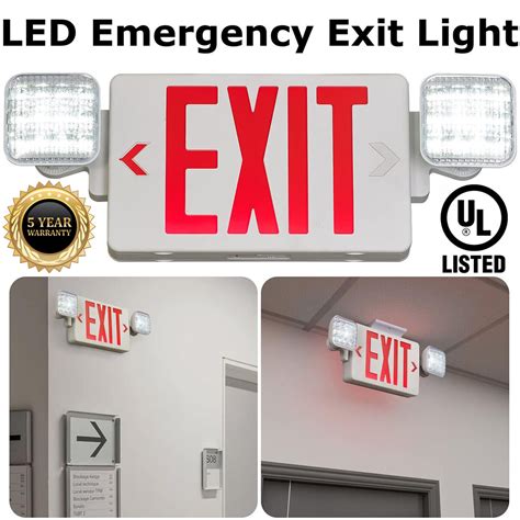 With Battery Backup Exit Signs Led EXG LED EL M Green Emergency Exit