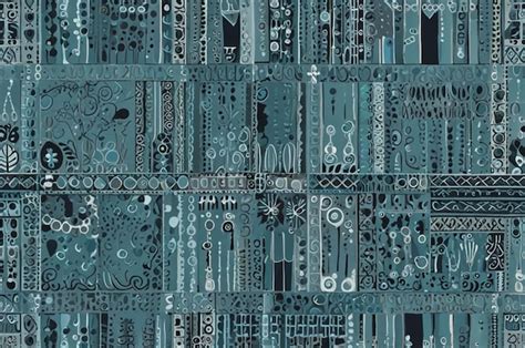 Creative Patterns On Light Blue Background Premium Ai Generated Image