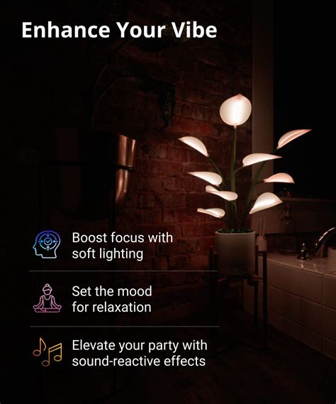 Fluora Mini Dynamic Smart Light Elevated Mood Lighting Fluora