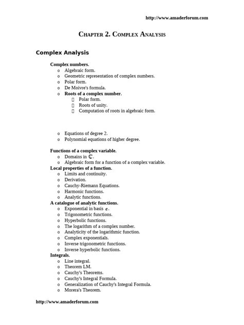 Chapter2complexanalysis Pdf Function Mathematics Complex Number