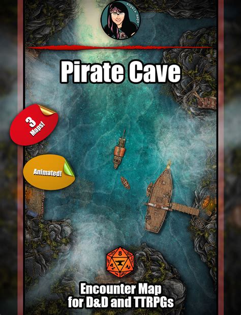 Pirate Cave Animated Battle Map Pack With Foundry Vtt Spooky Action