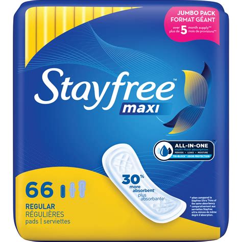 Stayfree Maxi Pads Without Wings Scented Regular 66 Ct Hsafsa