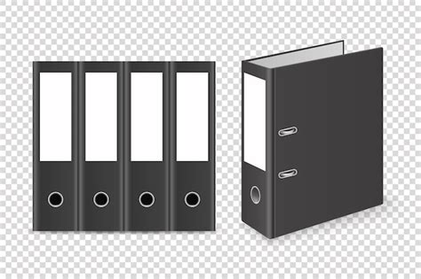 Premium Vector Vector 3d Closed Realistic Black Blank Office Binder