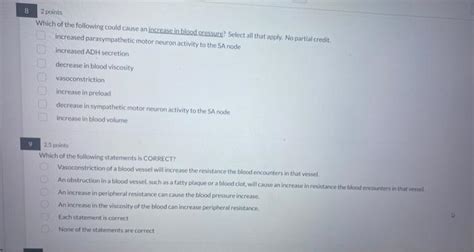 Solved Which Of The Following Could Cause An Increass In