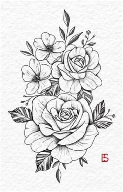 Tattoos Freehand Drawing Of Freehand Drawing Of Rose Rose Drawing