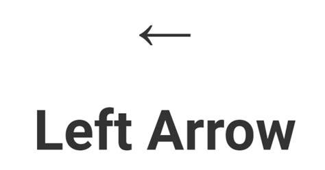Left Arrow Unicode HTML CSS Psfont Tk