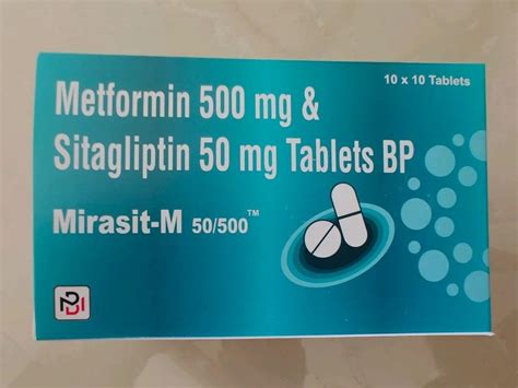 Mirasit Metformin 500mg Sitagliptin 50mg Tablets 50 Mg 500 Mg At