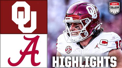 Oklahoma Sooners Vs Alabama Crimson Tide Full Game Highlights Espn