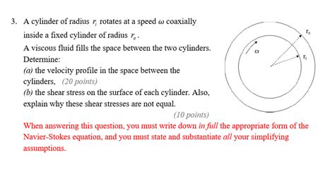 Solved 1 R 3 A Cylinder Of Radius R Rotates At A Speed W