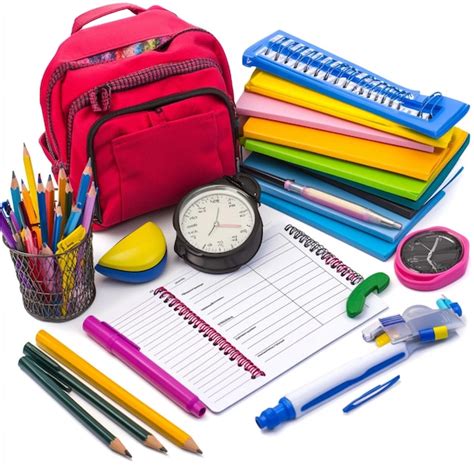 Backtoschool Supply Checklist With Various Items And Accessories