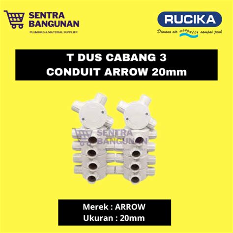 Jual T Dus T Dos 20mm Cabang 3 Tdos Tedus Tedos Conduit Listrik Putih