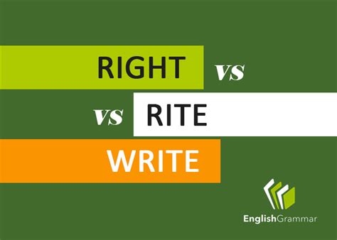 Right Vs Rite Vs Write