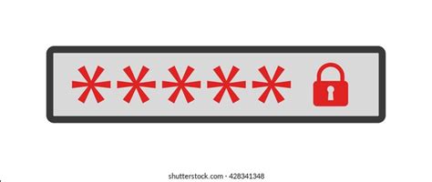 Password Panel Vector Illustration Stock Vector Royalty Free