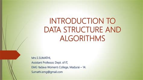 Data Structures And Algorithms Module 1pdf
