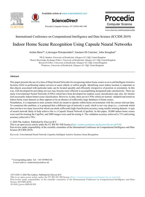 Pdf Indoor Home Scene Recognition Using Capsule Neural Networks