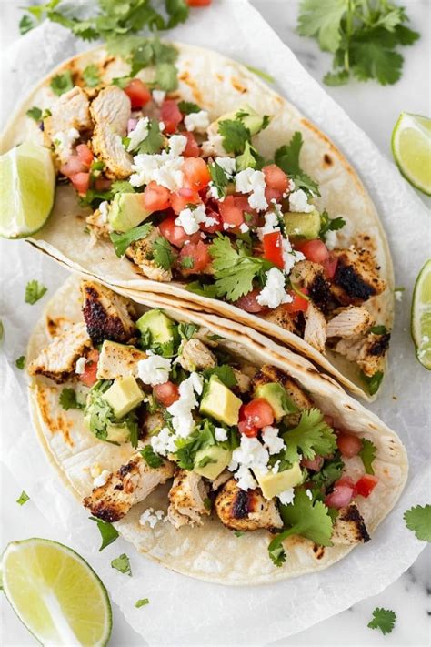 Cilantro Lime Chicken Tacos Insanely Good