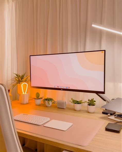 Aesthetic And Cozy Desk Setup