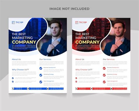 Premium Vector Abstract Corporate Best Marketing Company Flyer Template