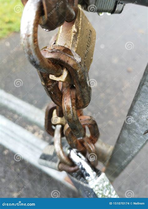 Lock And Chain Editorial Stock Image Image Of Lock 151070174