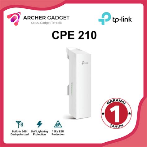 Jual Tp Link Cpe210 24ghz 300mbps 9dbi Outdoor Cpe 210 Garansi Resmi