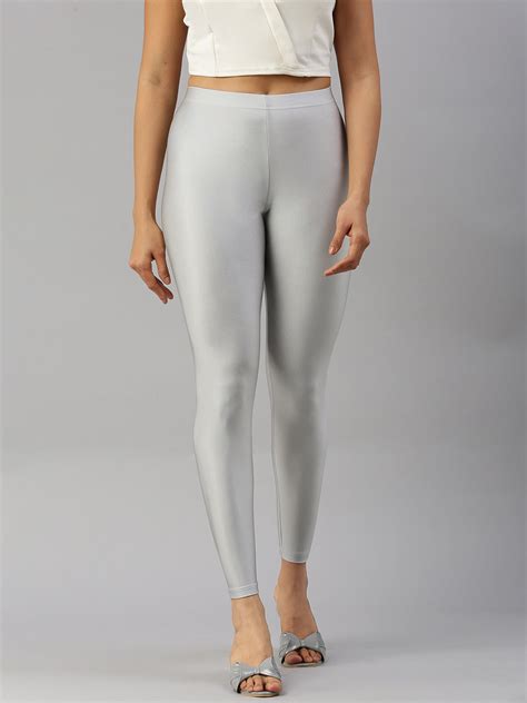 Prisma Shimmer Leggings In Neo Silver For A Chic Look