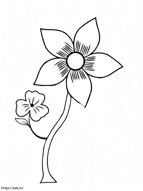 Simple Flower Coloring Page