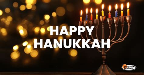 Microtech Systems Inc On Linkedin Happyhanukkah Festivaloflights