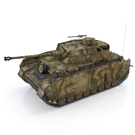 Pzkpfw Iv Panzer 4 Ausfh 600 Modelo 3d 119 Fbx 3ds C4d