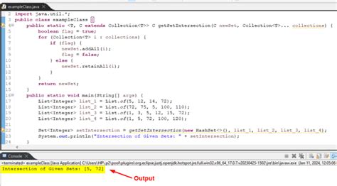 How To Get Intersection Of Two Sets In Java
