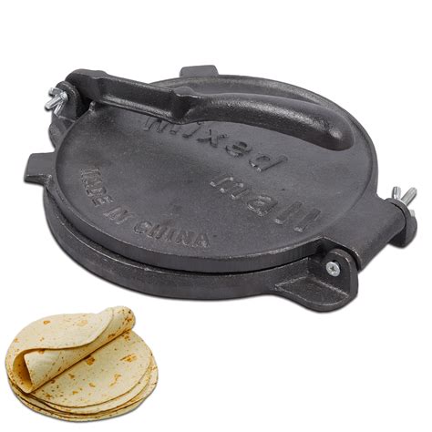 Tortilla Press Pre Seasoned Cast Iron Roti Tortilla