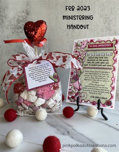 February 2023 Ministering Handout Pink Polka Dot Creations February