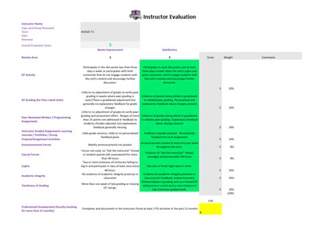 New Instructor Evaluation Form Ay2025 Pdf