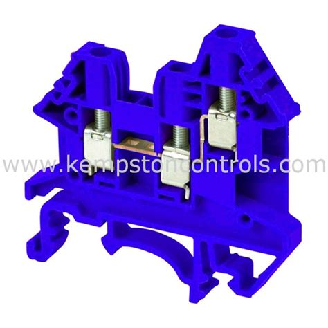 Dinkle Dk4n Tn Bl Dinkle 4mm 3 Way 35mm Din Rail Terminal Grey Kempston Controls