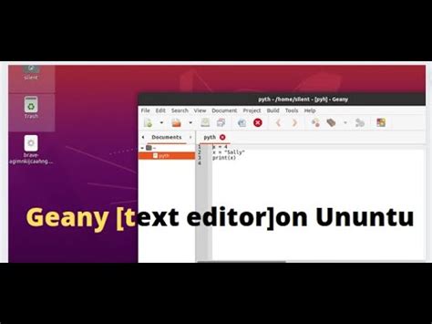 How To Installaion Geany Text Editor On Ununtu Youtube